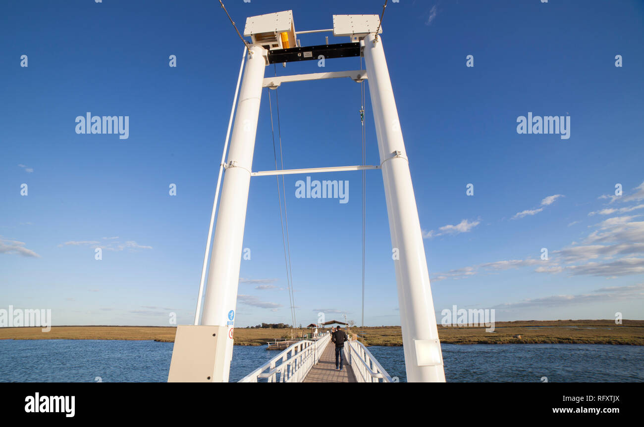 Tavira Island pedestrian drawbridge, built to access by land to Barril ...