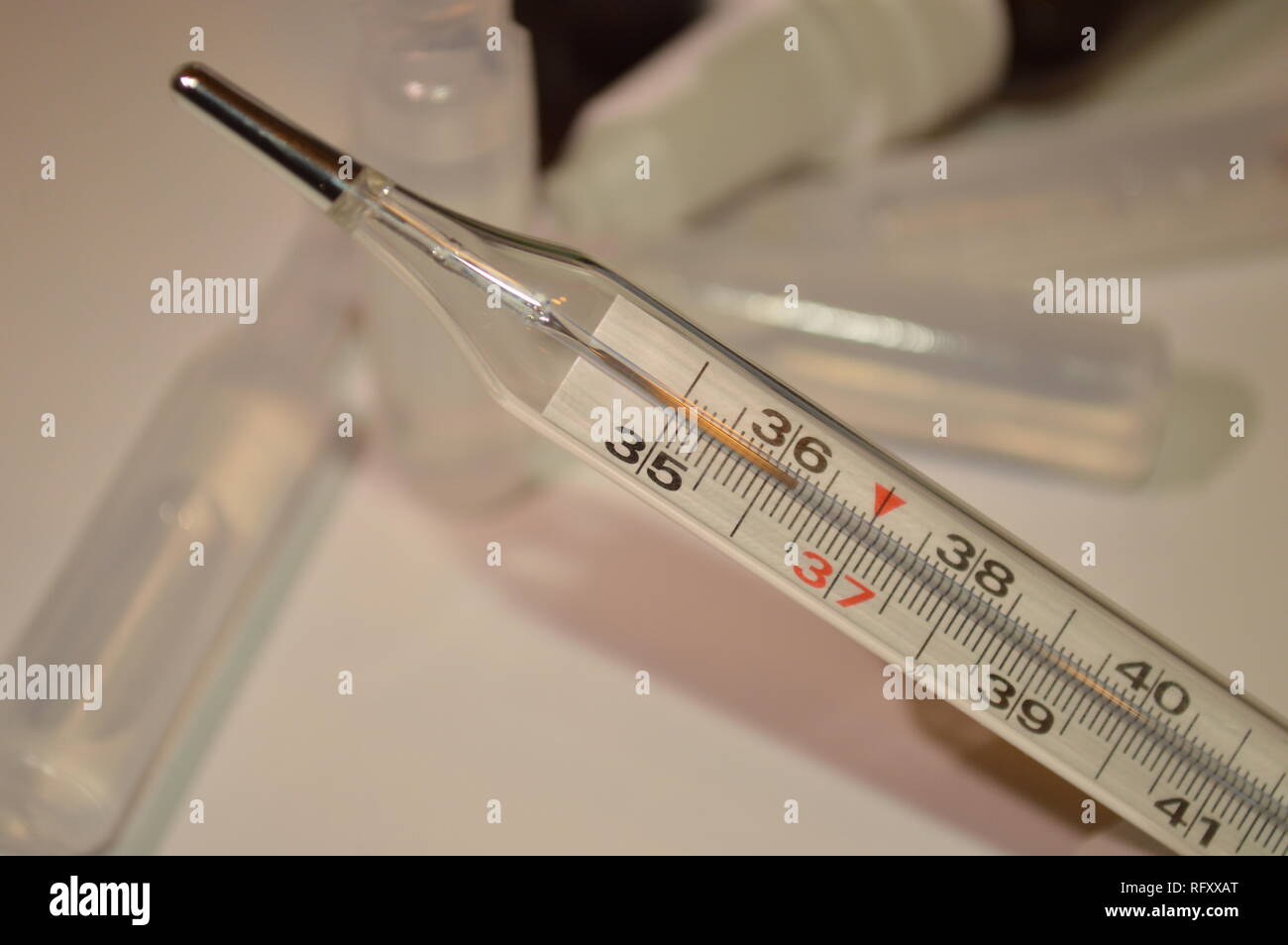 Fever thermometer medical instruments hi-res stock photography and ...