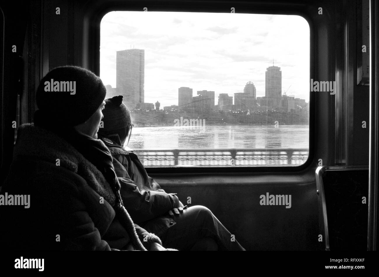 Boston t subway Black and White Stock Photos & Images - Alamy