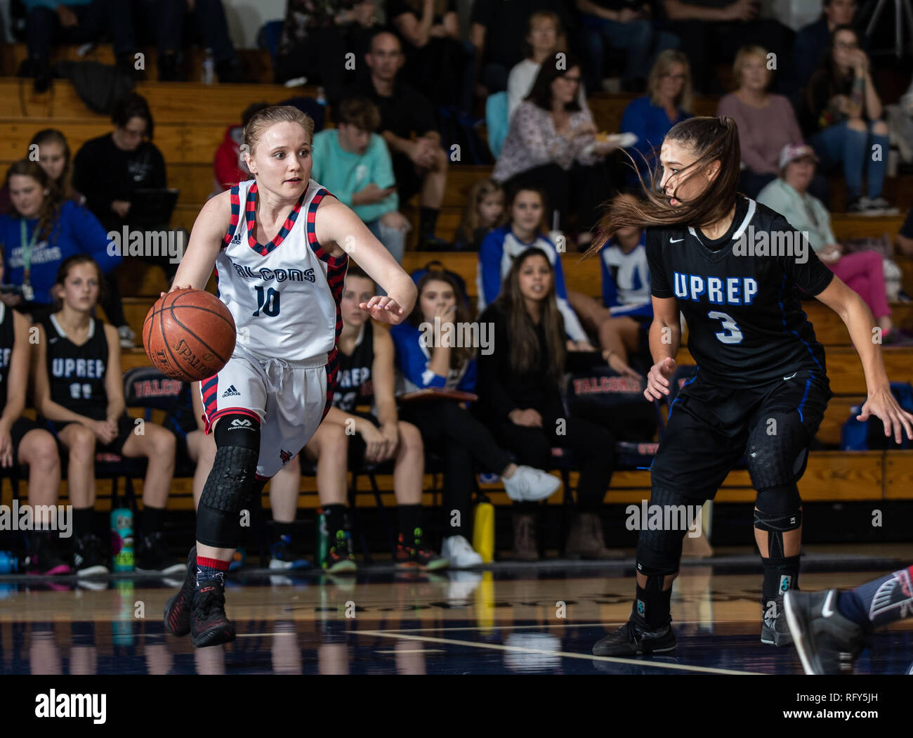 Girls basketball action with University Prep vs. Central Valley High ...