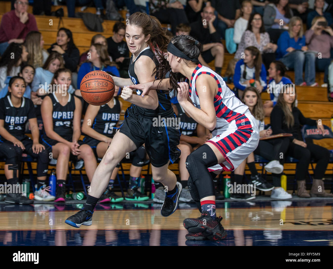 Girls basketball action with University Prep vs. Central Valley High ...