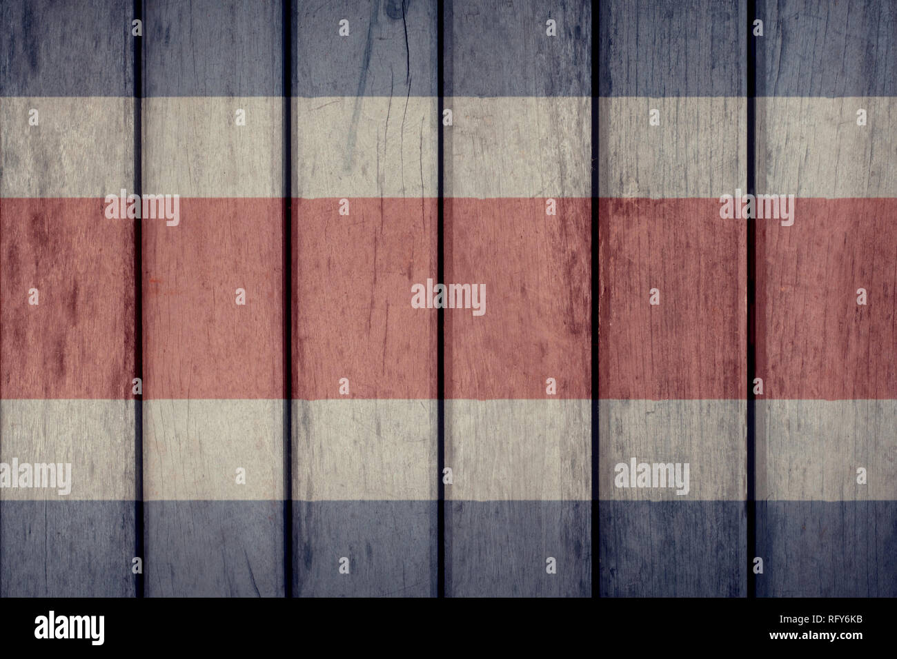 Costa Rica Politics News Concept: Costa Rican Flag Wooden Fence Stock ...