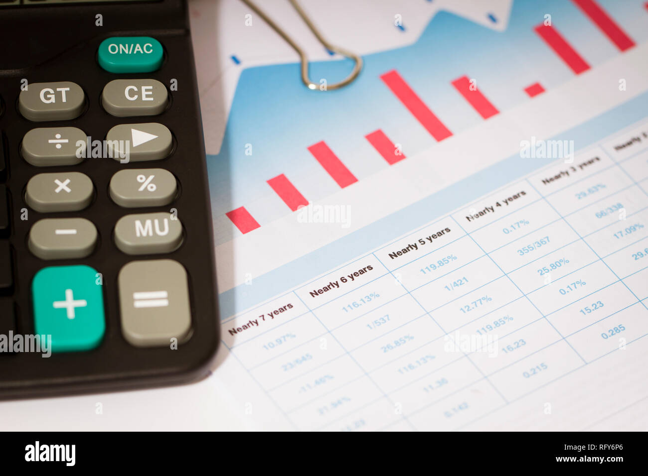 Financial stock market statistics chart Stock Photo - Alamy