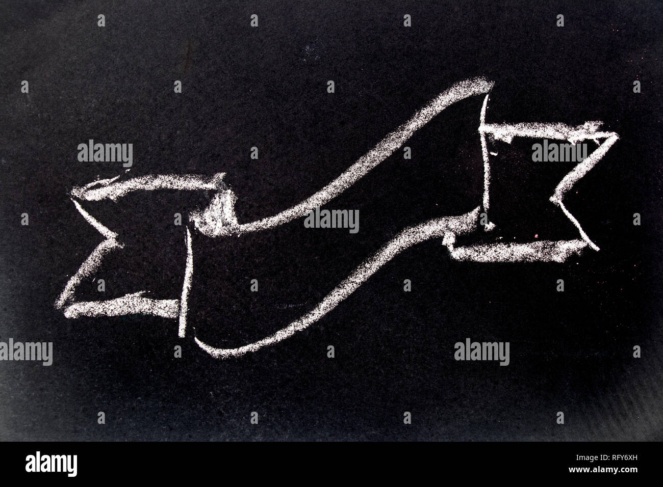 Ribbon banner vector chalk drawing hi-res stock photography and images ...