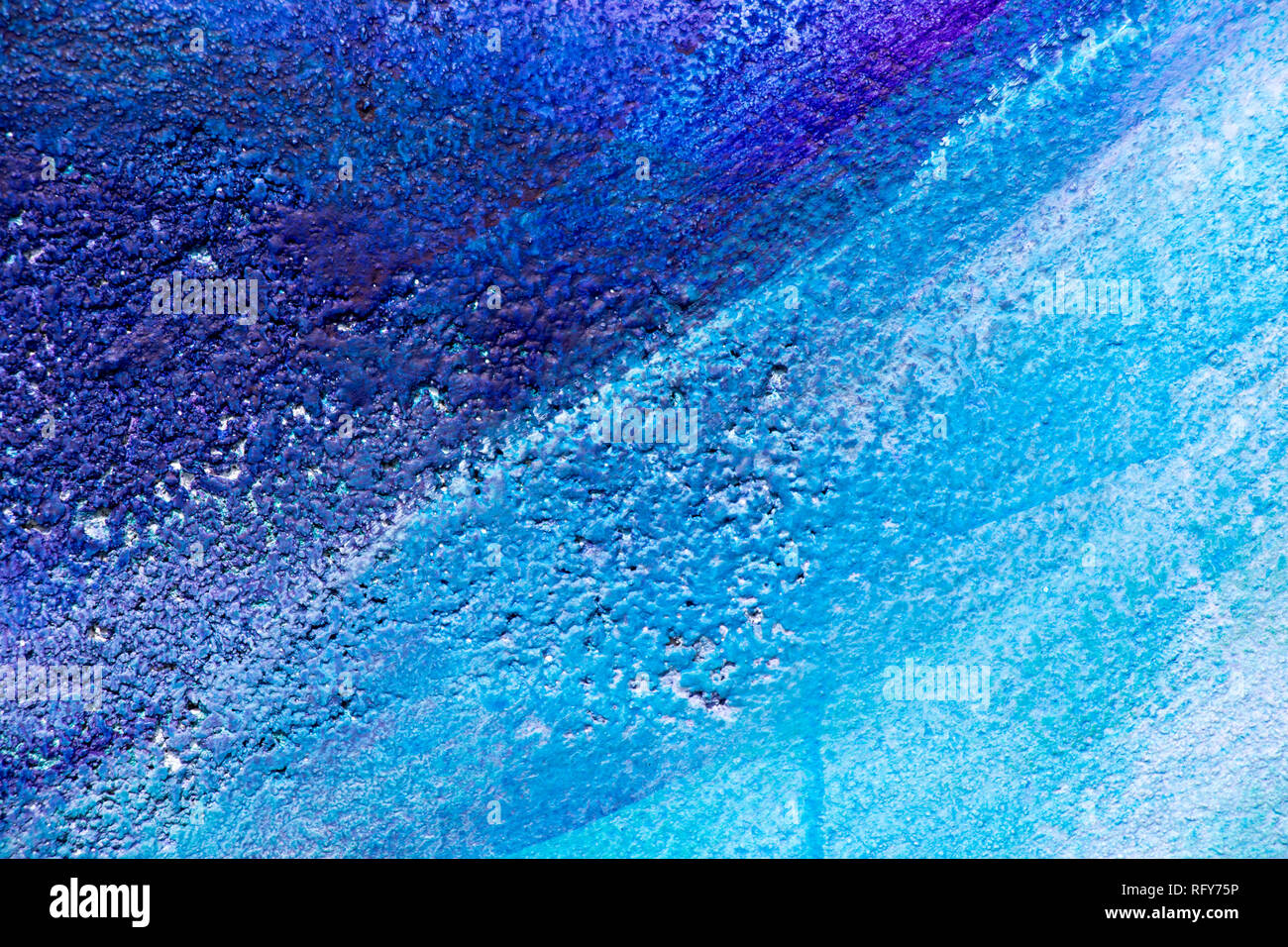 Abstract blue color painting on concrete block background Stock Photo ...