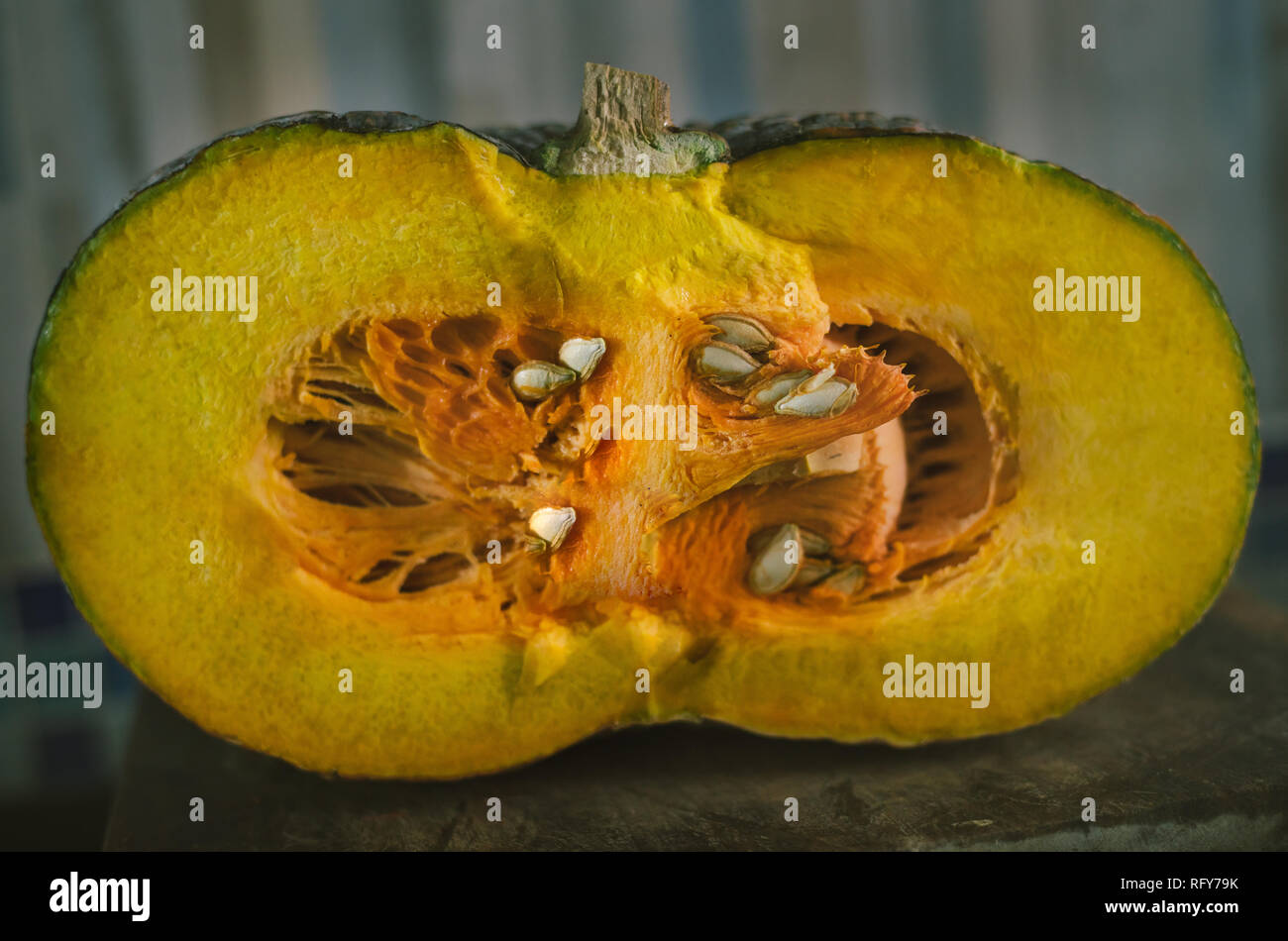 Half fresh pumpkin in hi-res stock photography and images - Alamy