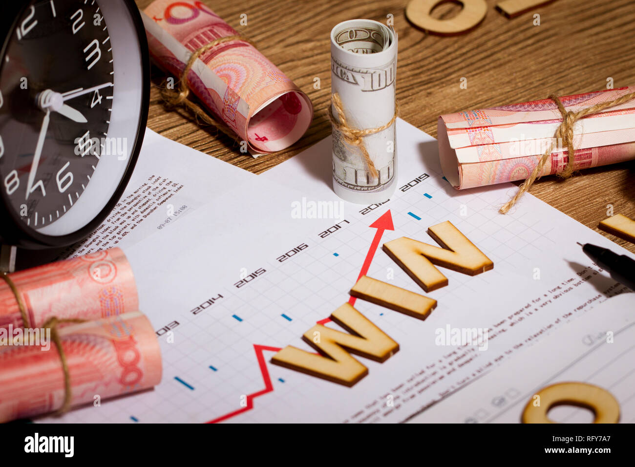 Economic development and career success, victory Stock Photo - Alamy