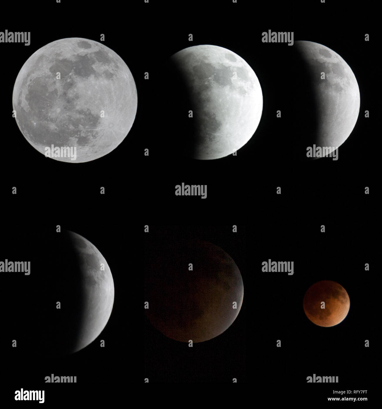 The rare super blood moon of 2018 Stock Photo - Alamy