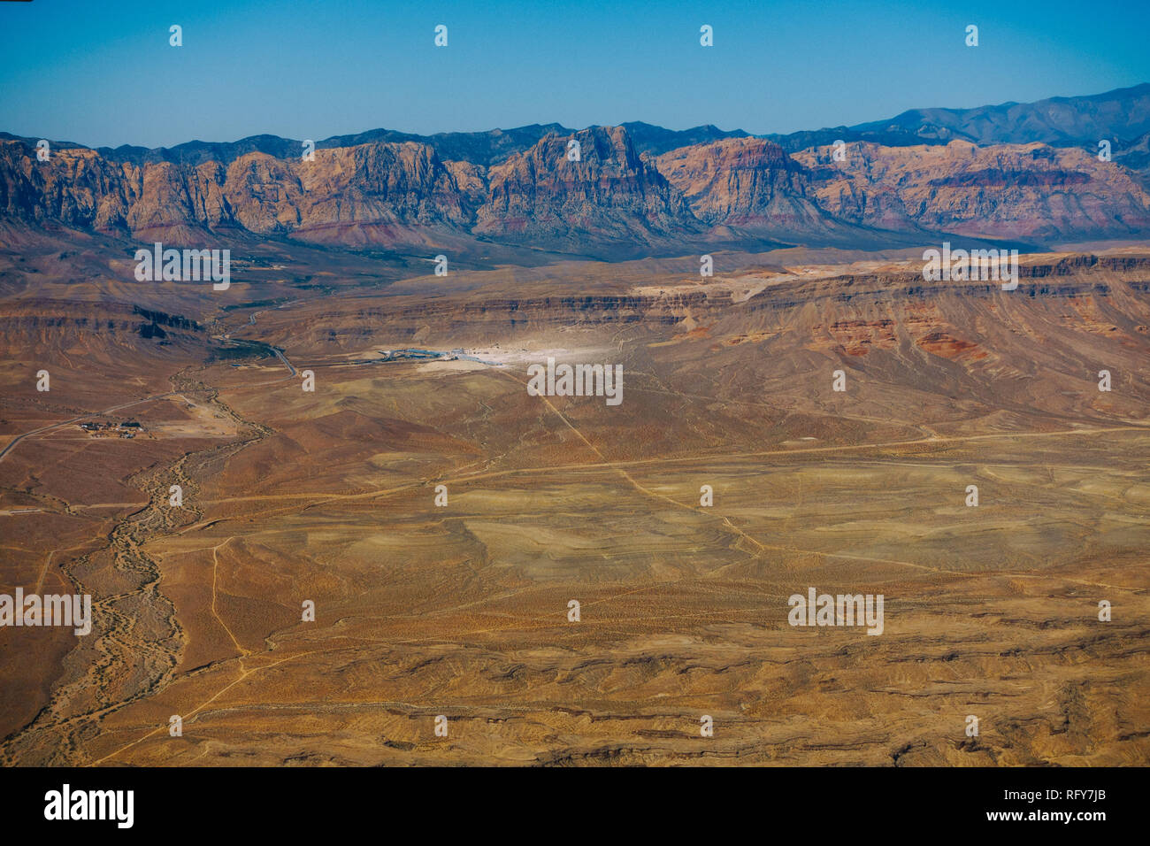 Aerial view of desert Stock Photo - Alamy
