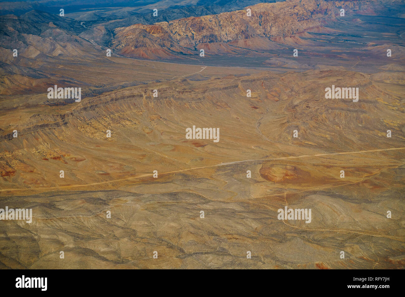 Aerial view of desert Stock Photo - Alamy