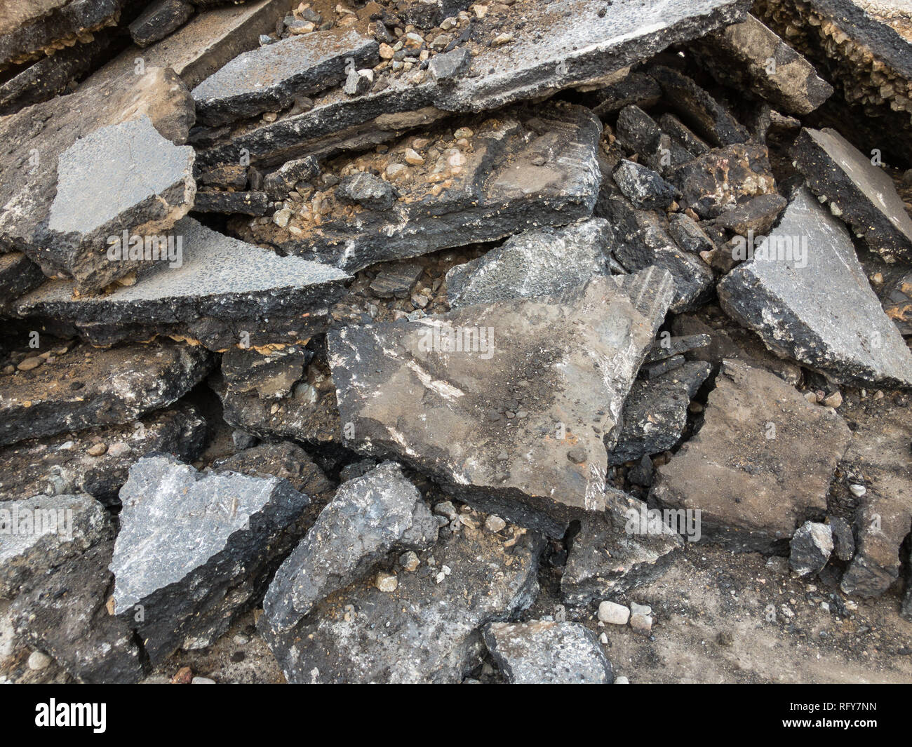 Texture of cracked broken asphalt Stock Photo - Alamy