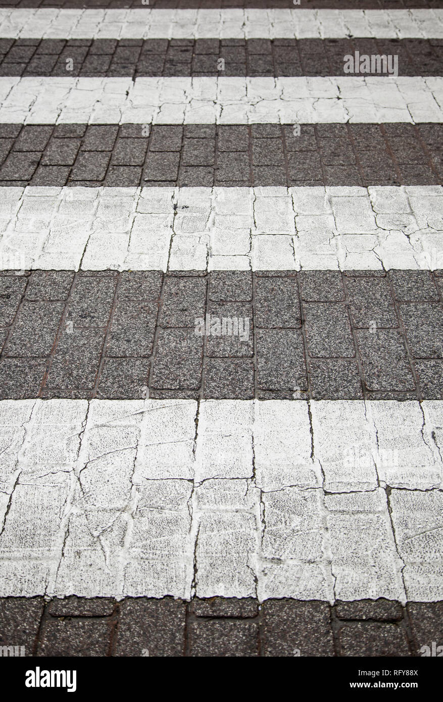 Zebra crossing for pedestrians, circulation signal detail Stock Photo ...