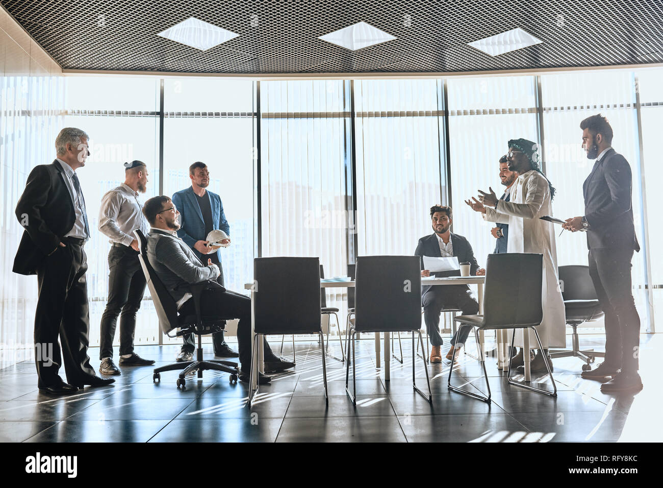 Business competition, two companies disagreement and conflict Stock ...