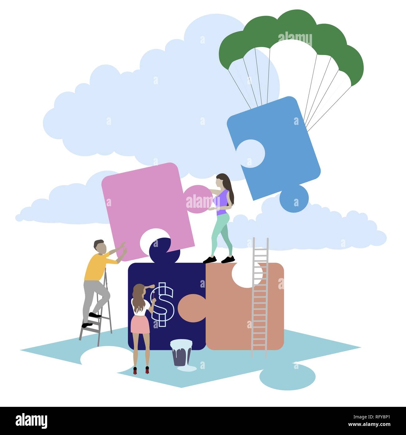 Business management systems vector Cut Out Stock Images & Pictures - Alamy