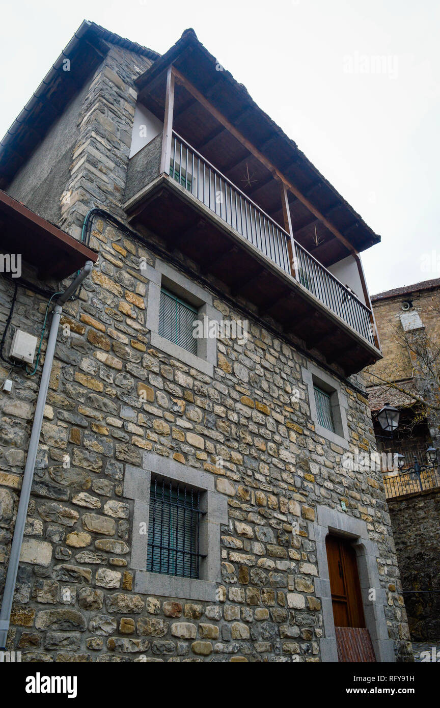 Trip to the town of Anso Spain Stock Photo - Alamy