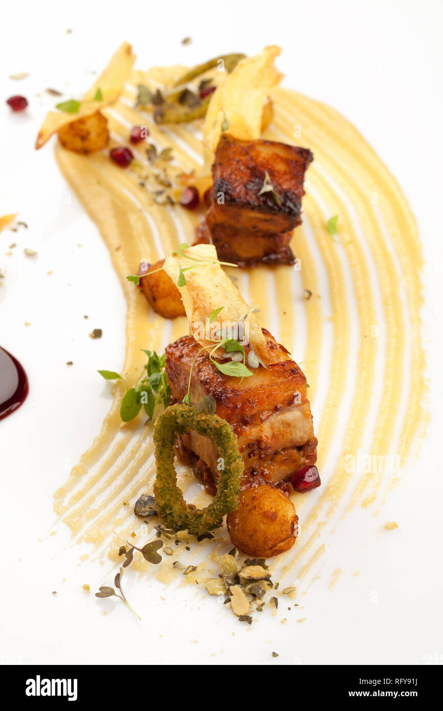 Delicate dish in top restaurant Stock Photo - Alamy
