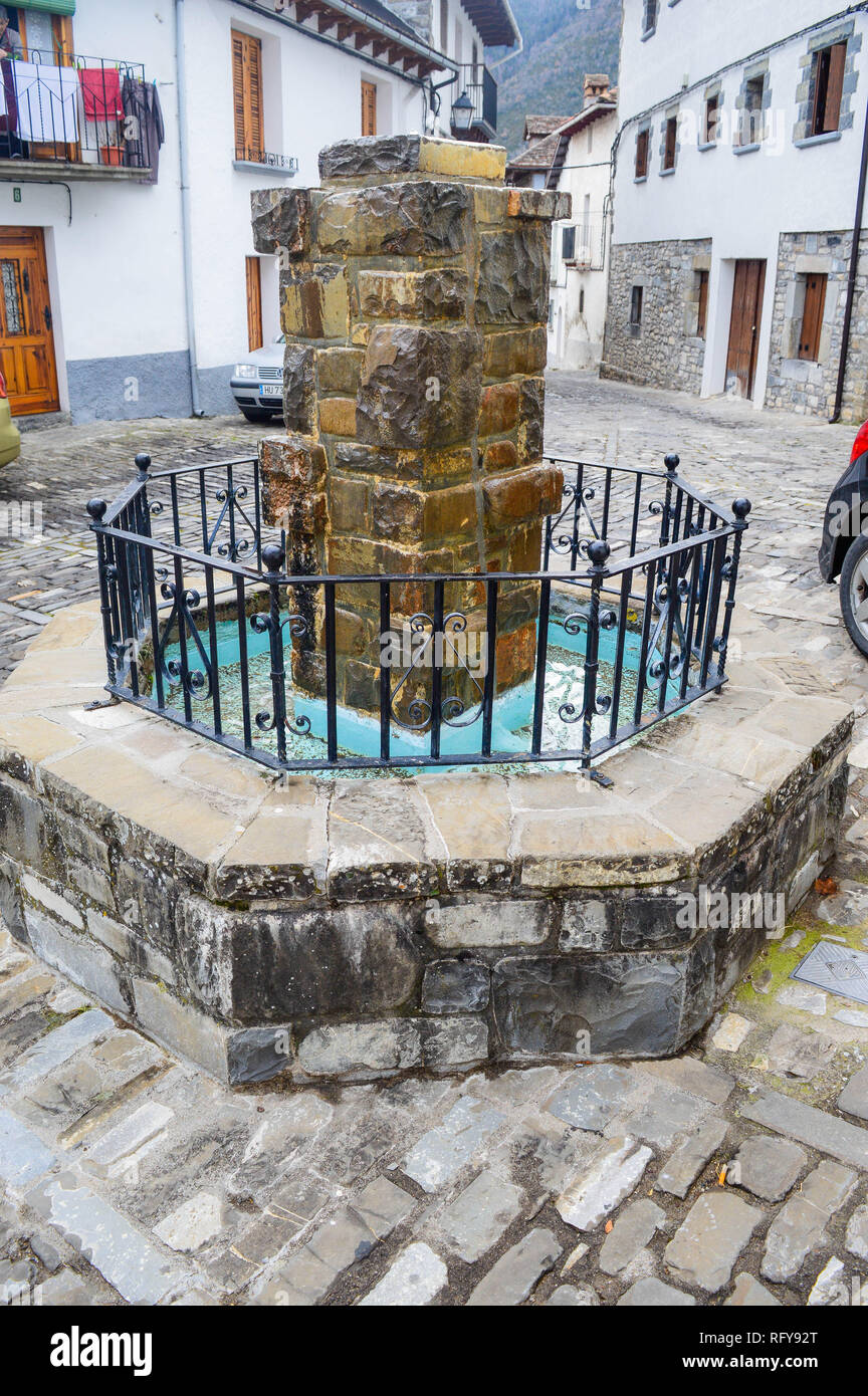 Trip to the town of Anso Spain Stock Photo - Alamy