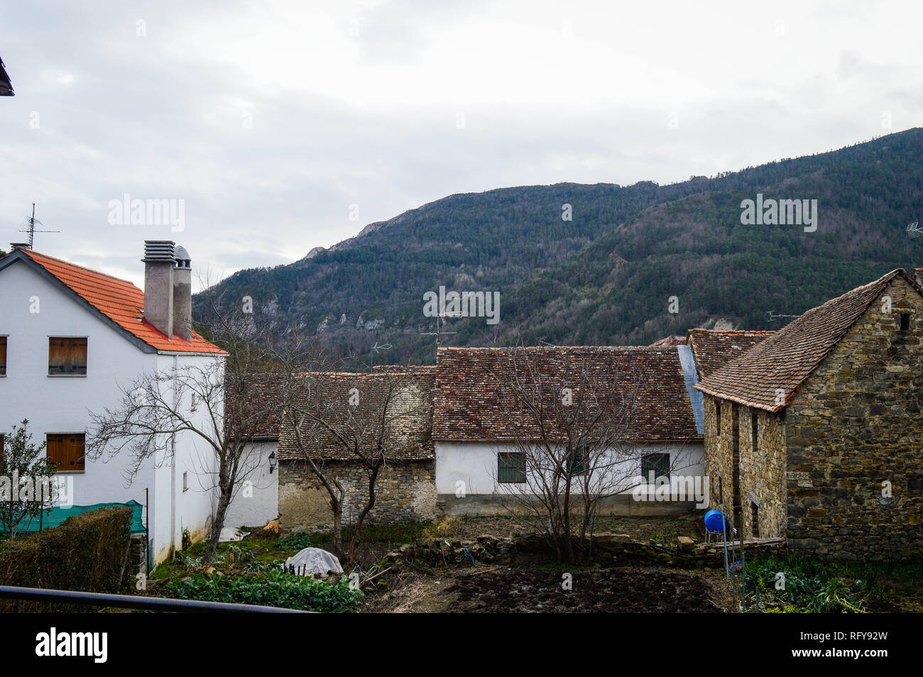 Trip to the town of Anso Spain Stock Photo - Alamy