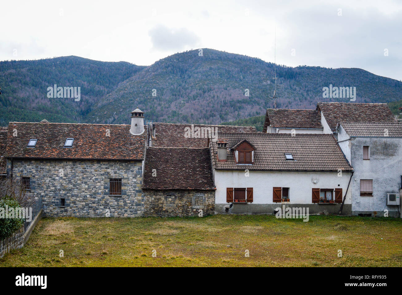 Trip to the town of Anso Spain Stock Photo - Alamy