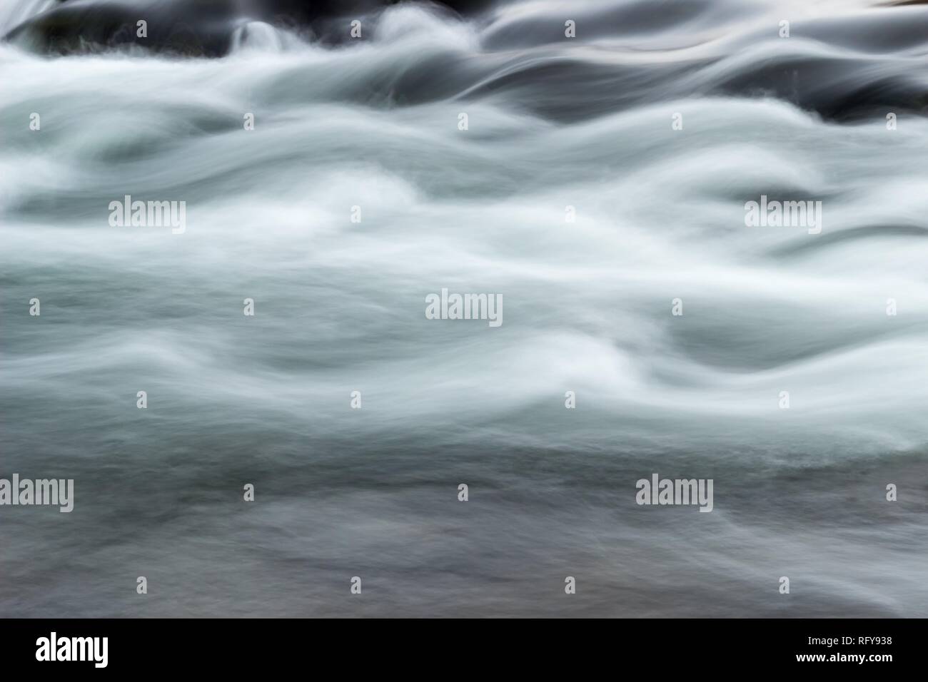 Abstract, long exposure shapes of the streaming river water Stock Photo ...