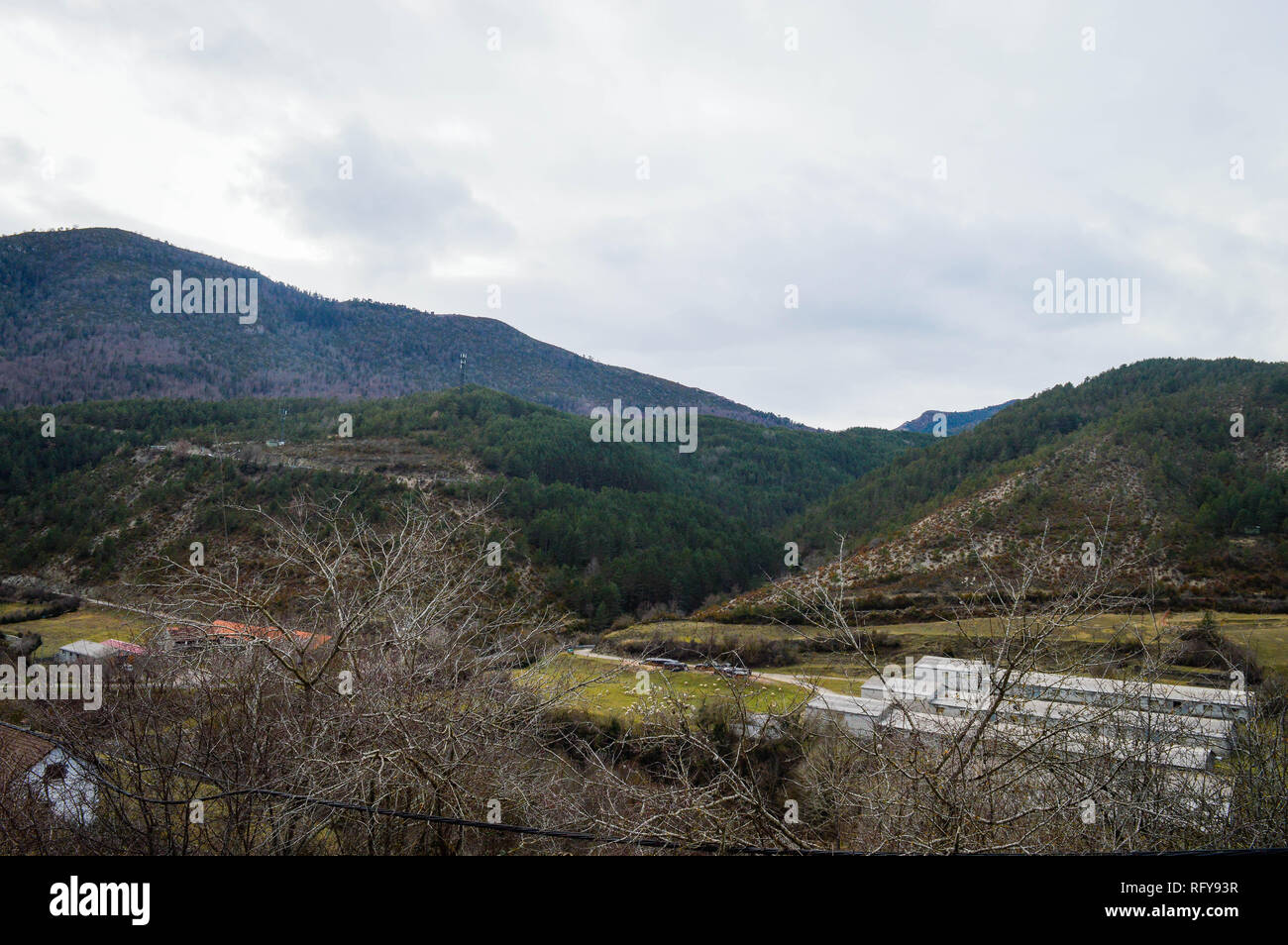 Trip to the town of Anso Spain Stock Photo - Alamy