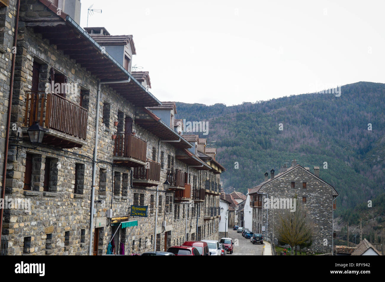 Trip to the town of Anso Spain Stock Photo - Alamy