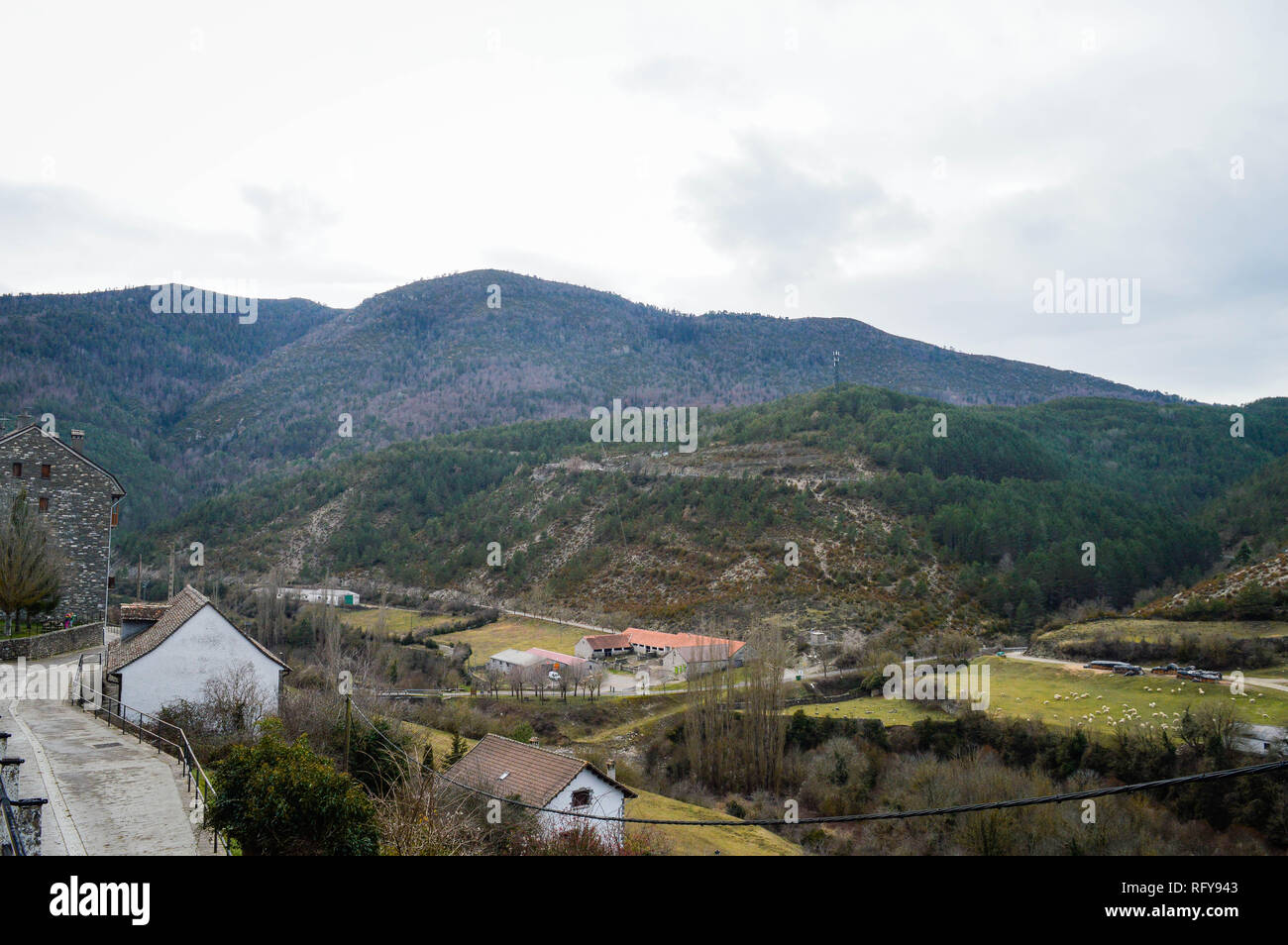 Trip to the town of Anso Spain Stock Photo - Alamy