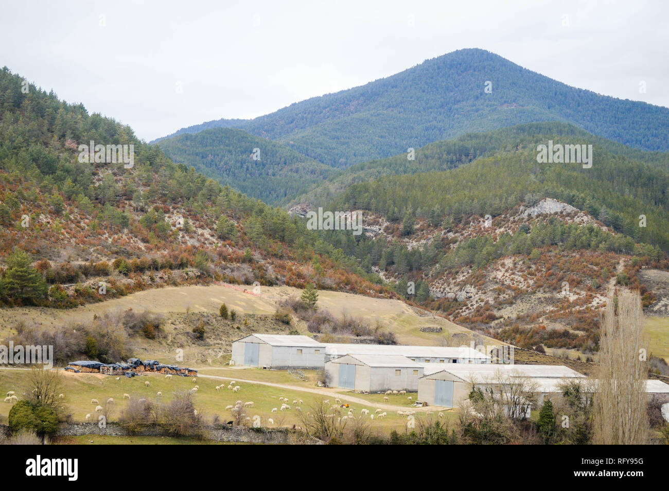 Trip to the town of Anso Spain Stock Photo - Alamy