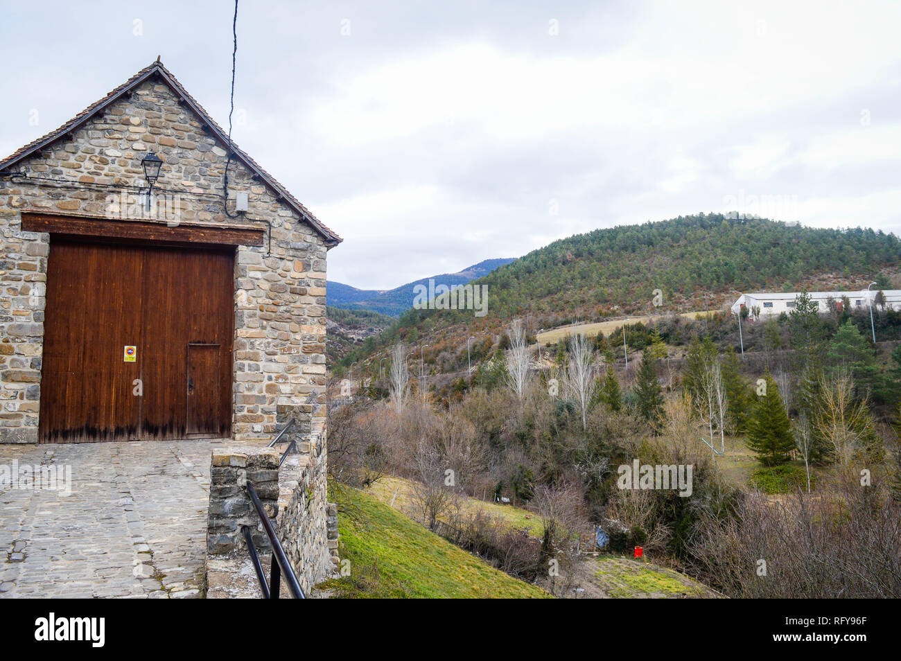 Trip to the town of Anso Spain Stock Photo - Alamy