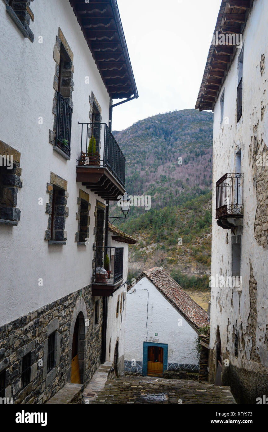 Trip to the town of Anso Spain Stock Photo - Alamy