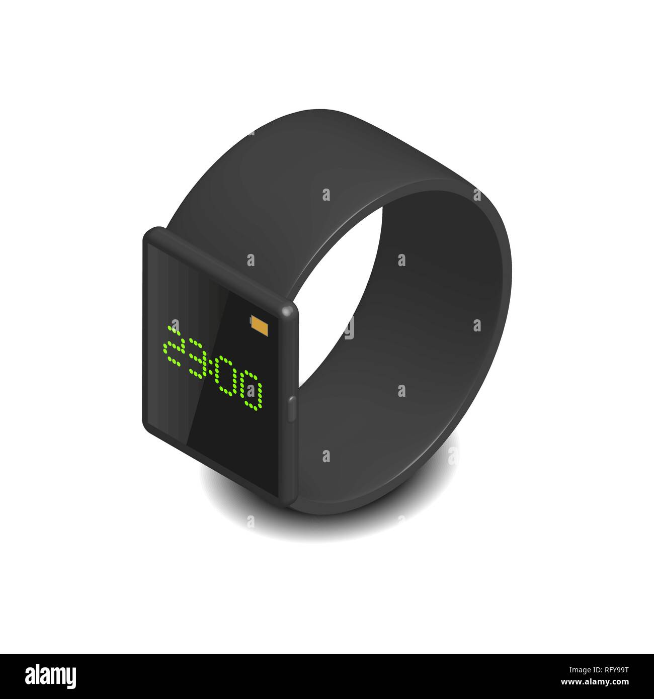 Realistic smart watche. Element design of digital devices. 3D isometric ...