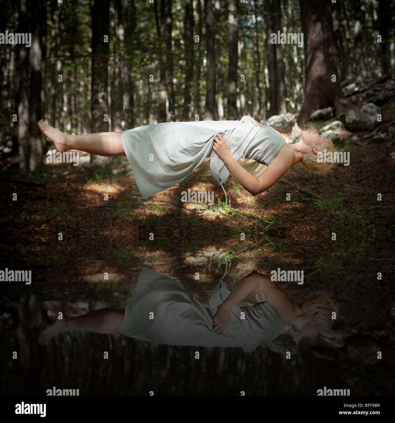 Levitating woman hi-res stock photography and images - Alamy