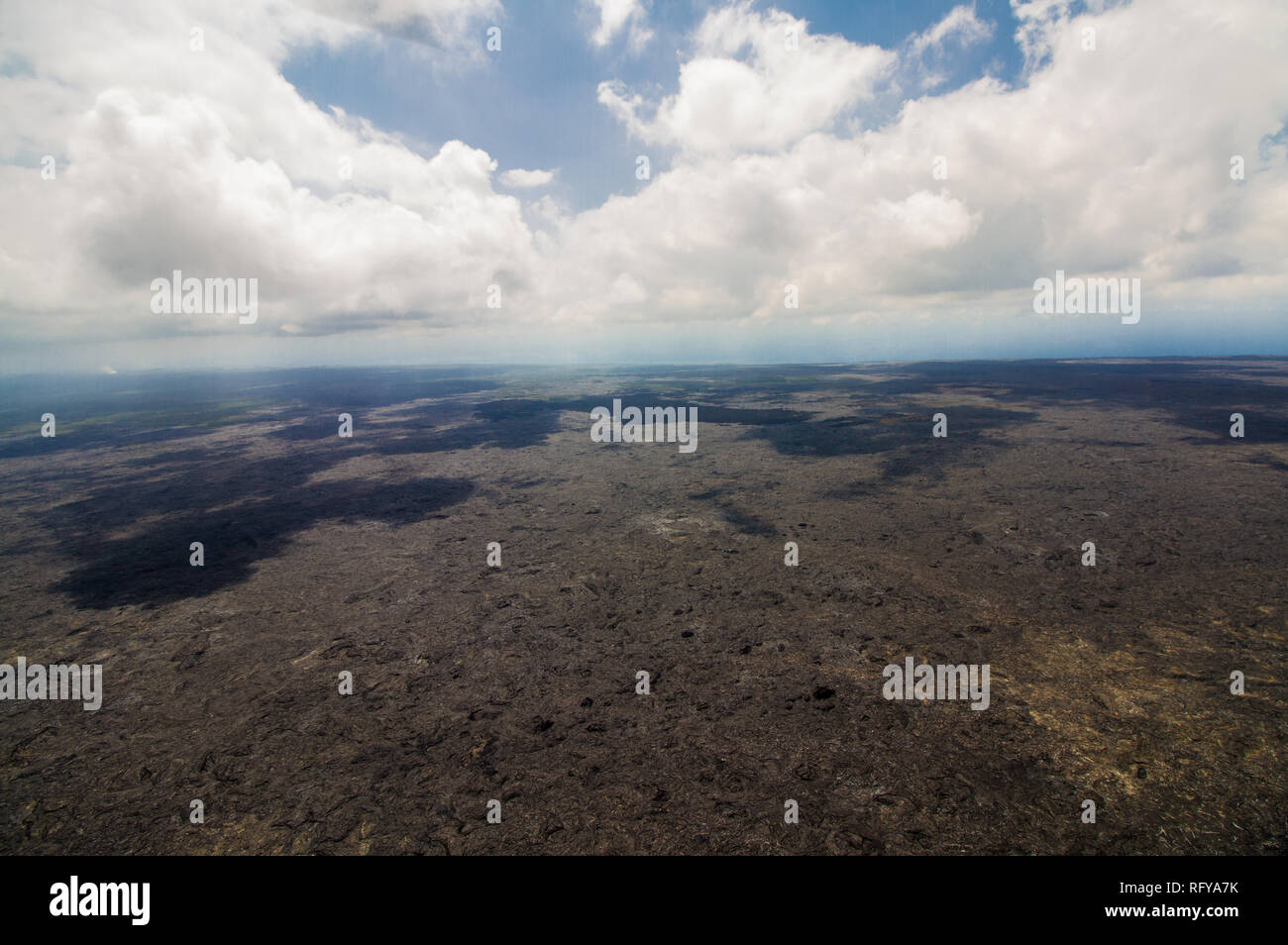 Bird view image showing Big Island, Hawaii, at the Volcano National ...