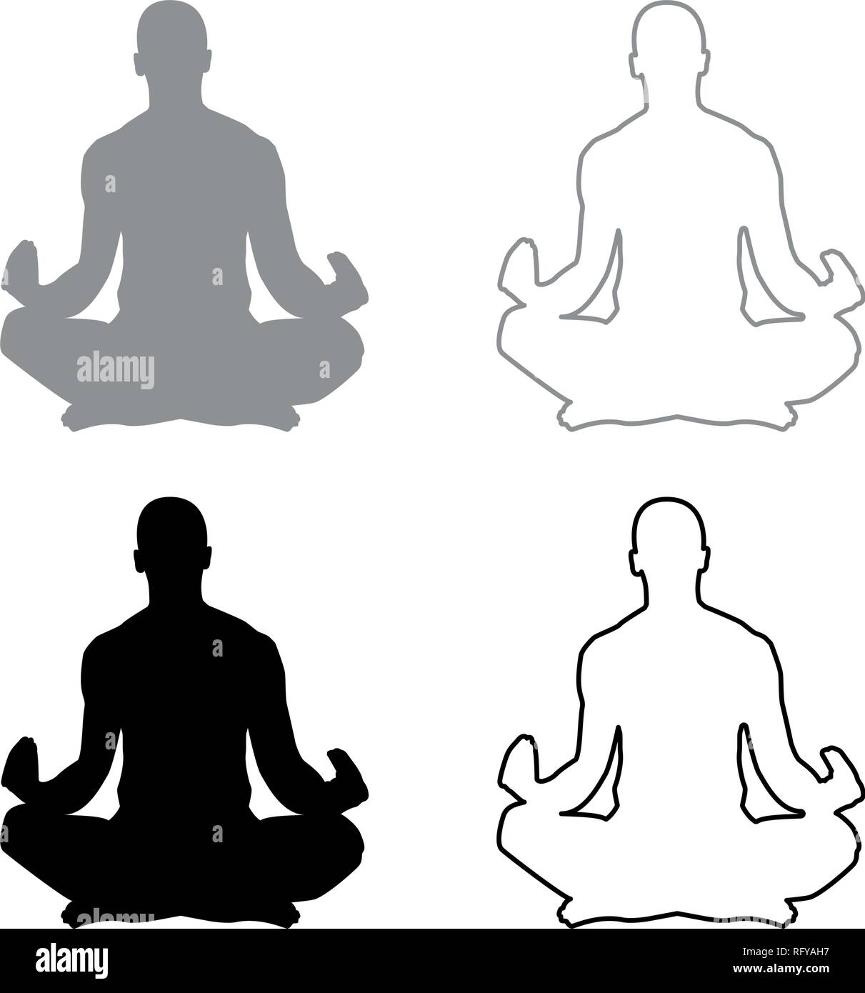 Simple Meditation Silhouette
