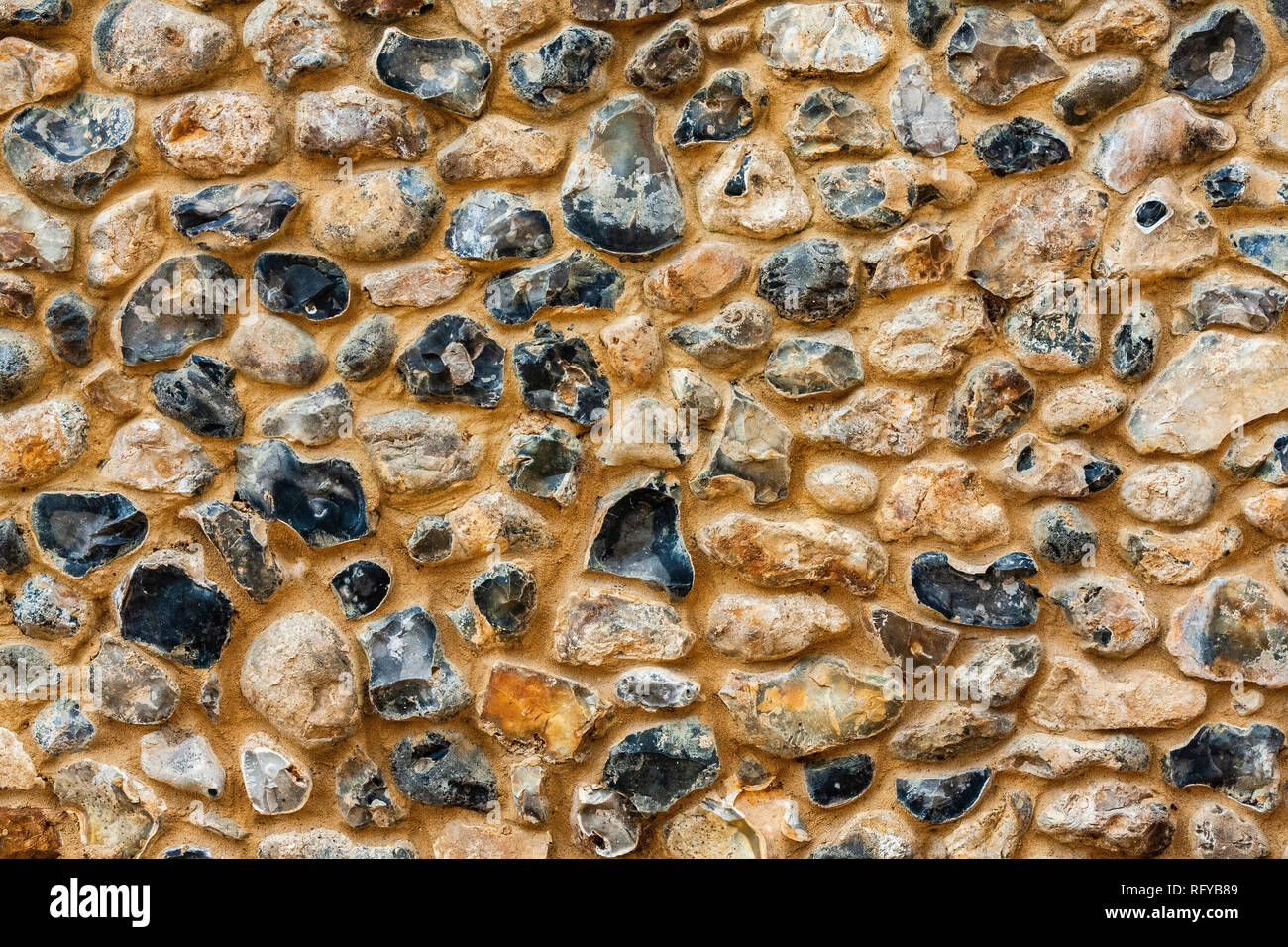 Traditional Flint Wall Stock Photo - Alamy