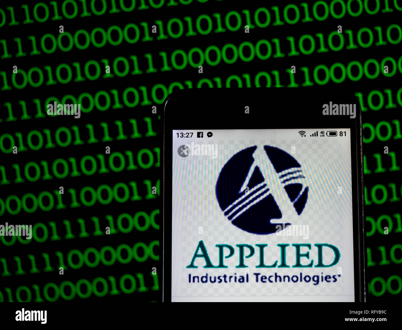 Applied Industrial Technologies Company logo seen displayed on smart ...