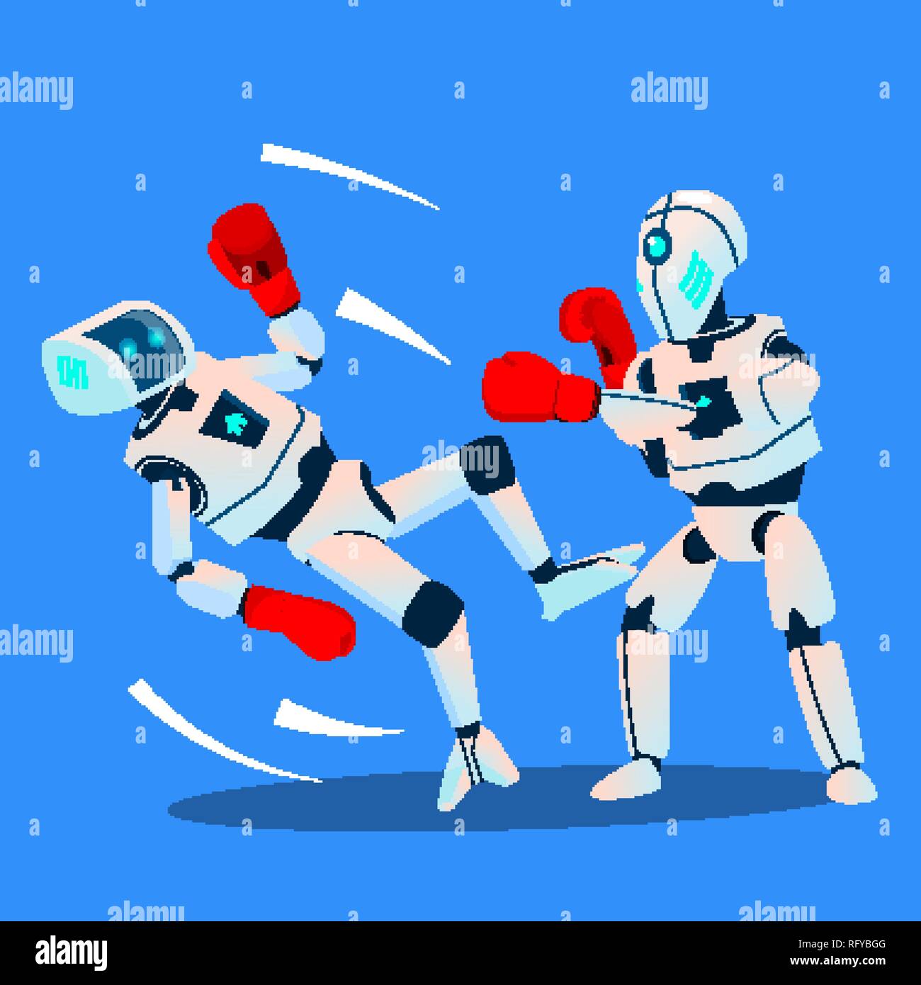 Boxing robots Stock Vector Images - Alamy