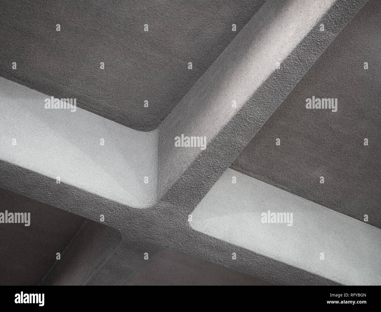 Low angle view of massive concrete crossbeam in form of cross on ...