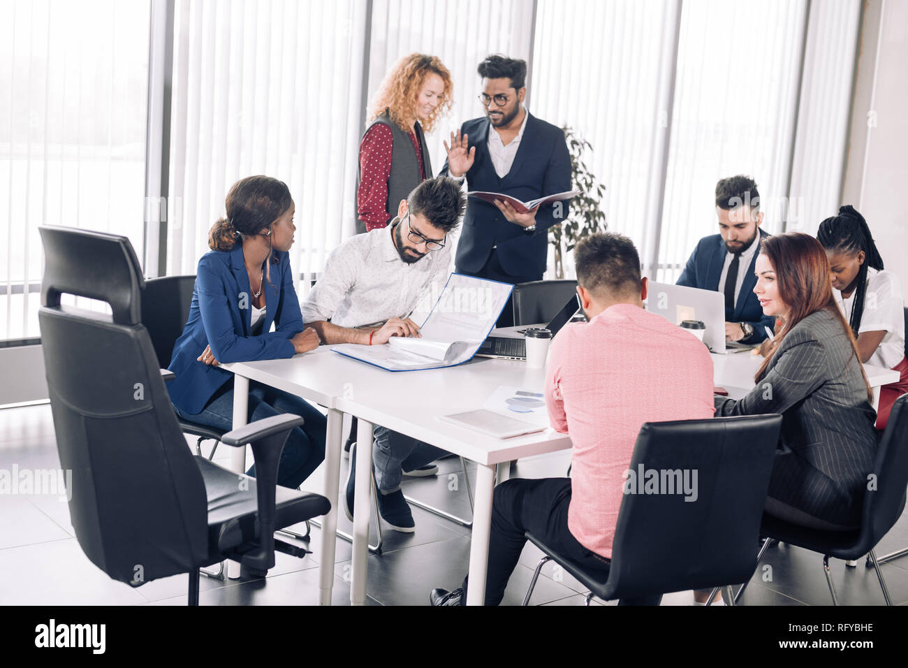 Indian bank desk hi-res stock photography and images - Alamy
