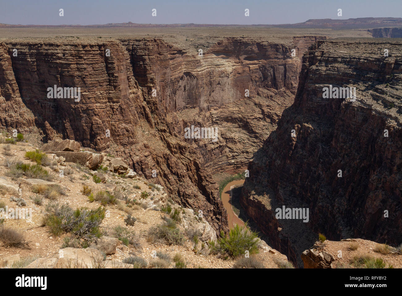 The Little Colorado River inside the Little Colorado River Gorge ...