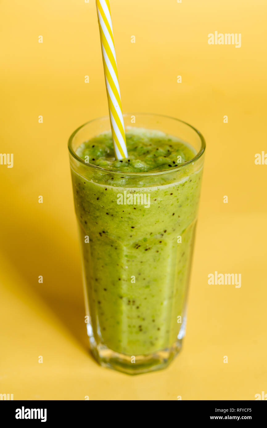 blended homemade green yoghurt Stock Photo - Alamy