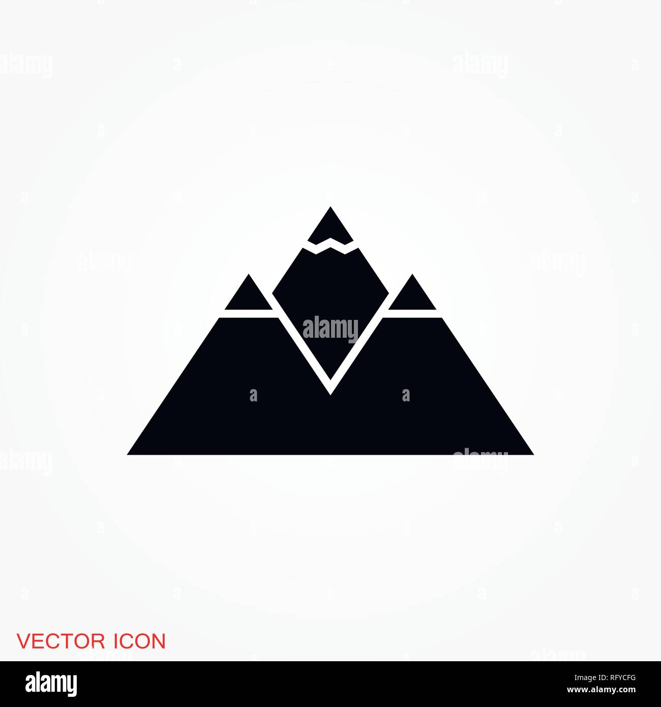 Mountain icon logo, vector sign symbol for design Stock Vector Image ...