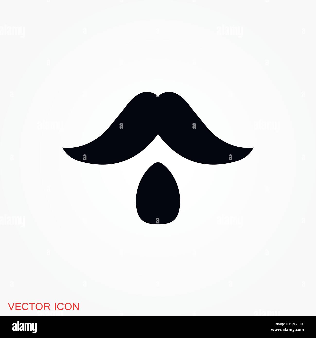 Mustache icon logo, vector sign symbol for design Stock Vector Image ...