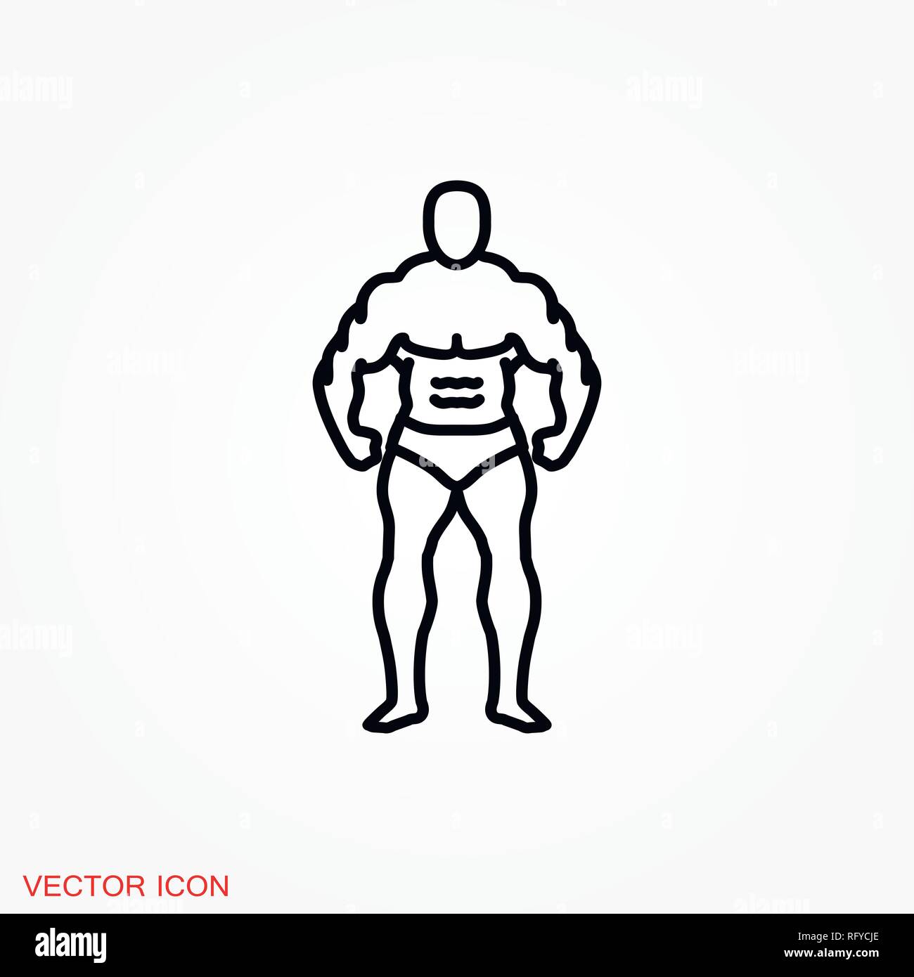 Muscle icon logo, vector sign symbol for design Stock Vector Image ...