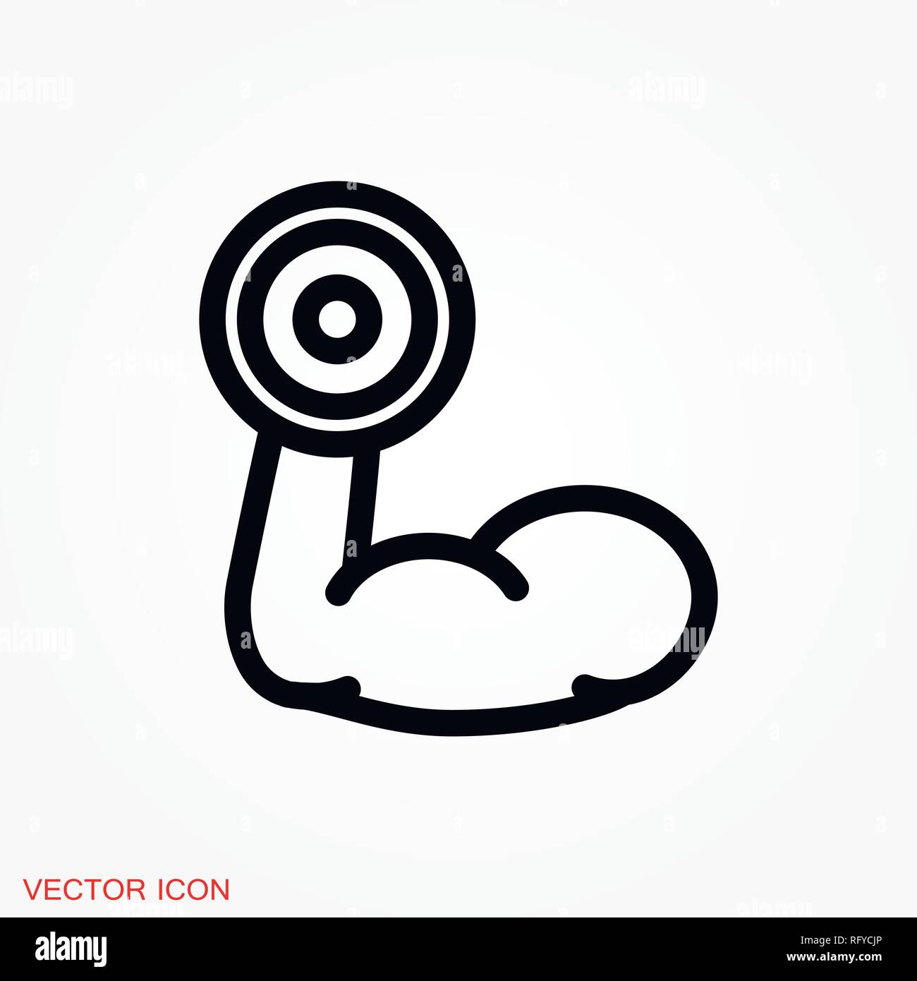 Muscle icon logo, vector sign symbol for design Stock Vector Image ...