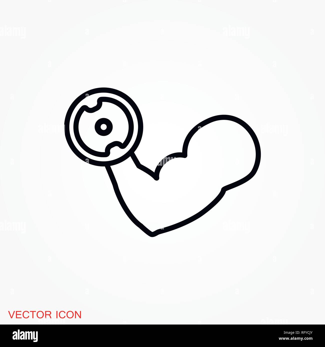 Muscle icon logo, vector sign symbol for design Stock Vector Image ...