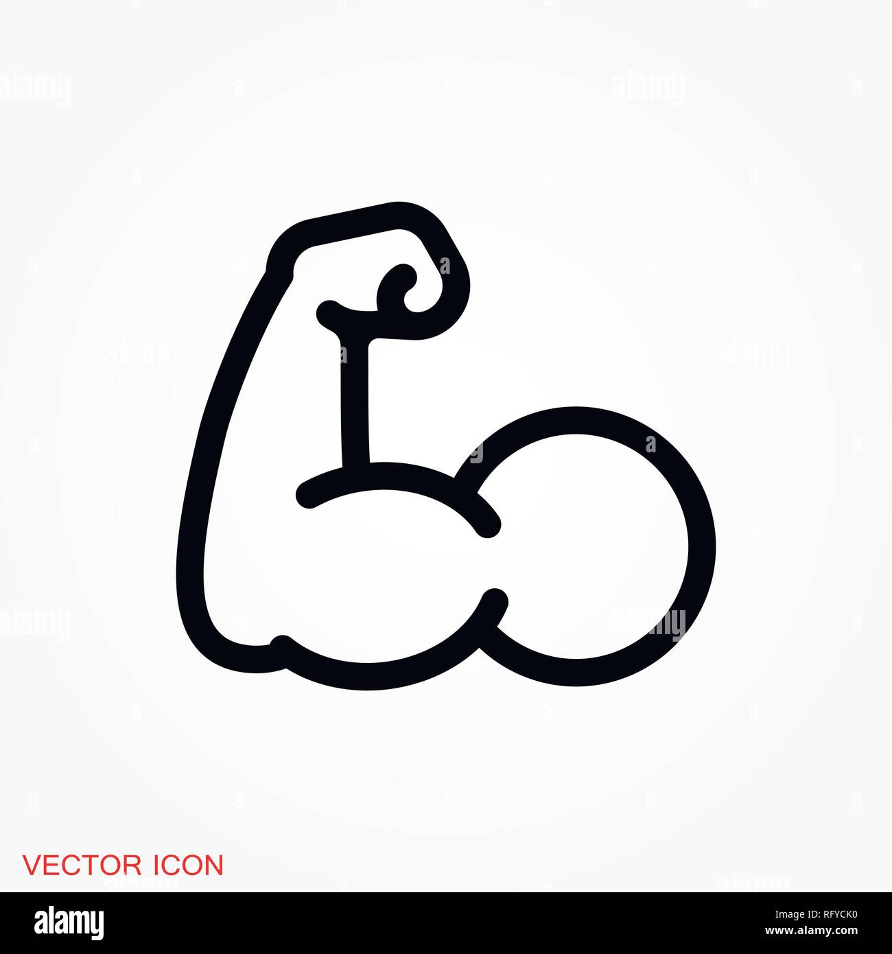 Muscle icon logo, vector sign symbol for design Stock Vector Image ...