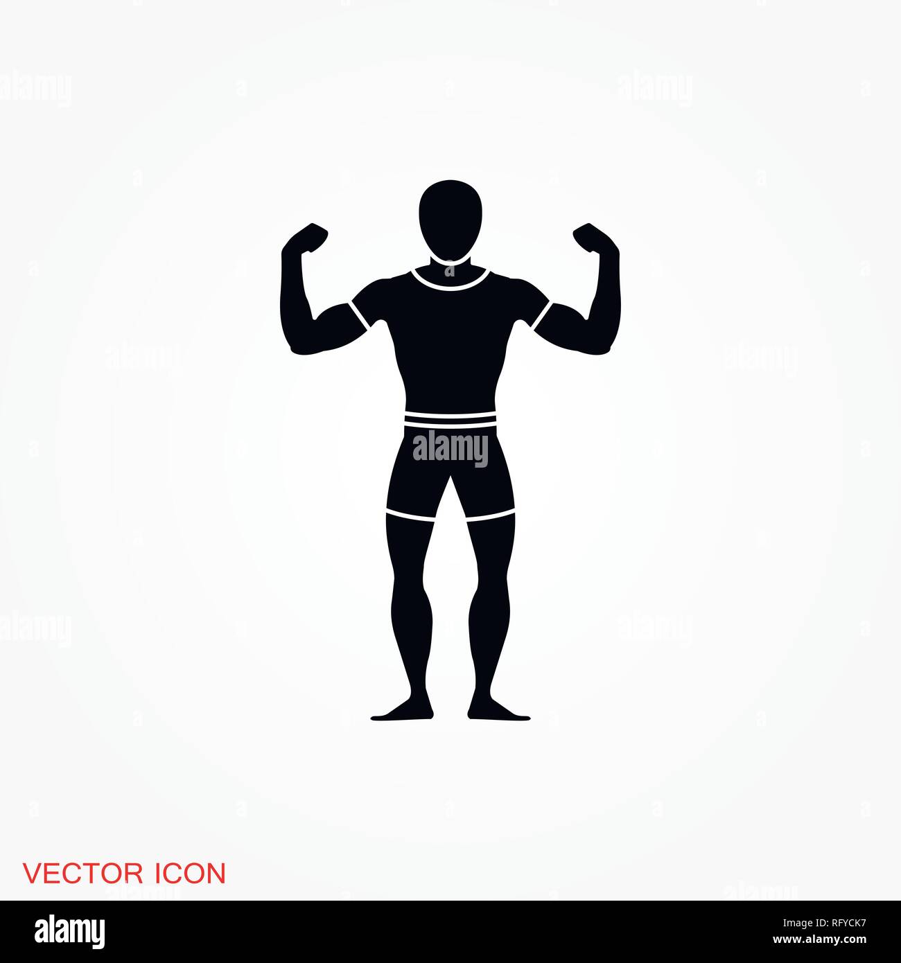 Muscle icon logo, vector sign symbol for design Stock Vector Image ...
