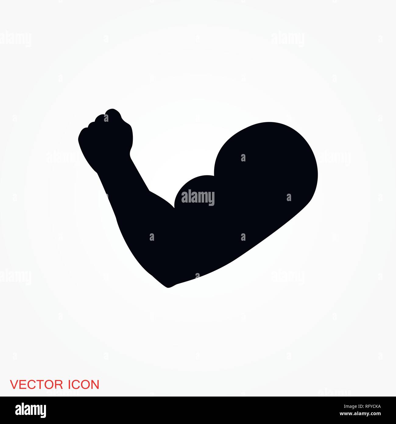 Muscle icon logo, vector sign symbol for design Stock Vector Image ...