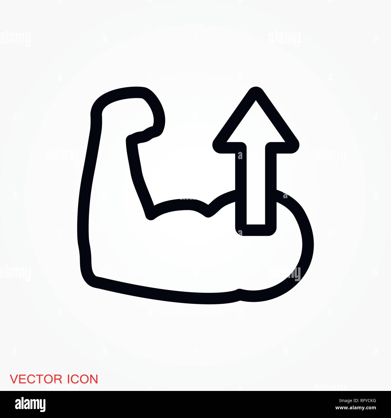 Muscle icon logo, vector sign symbol for design Stock Vector Image ...